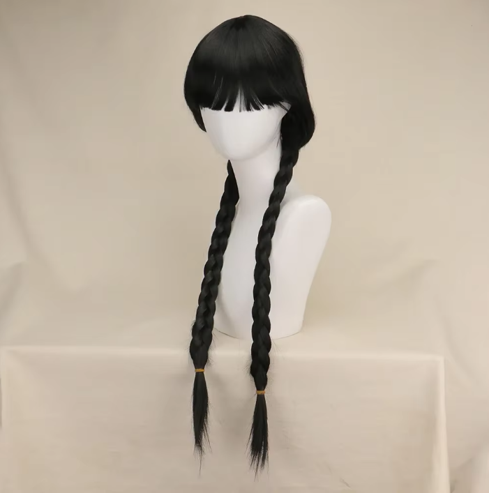 Wednesday Adams Family Synthetic Cosplay Women Long Hair Wig Fancy ...