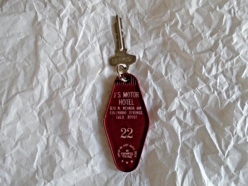 J'S Motor Hotel Key & Fob - Colorado Springs Colorado - Numbers Match ...