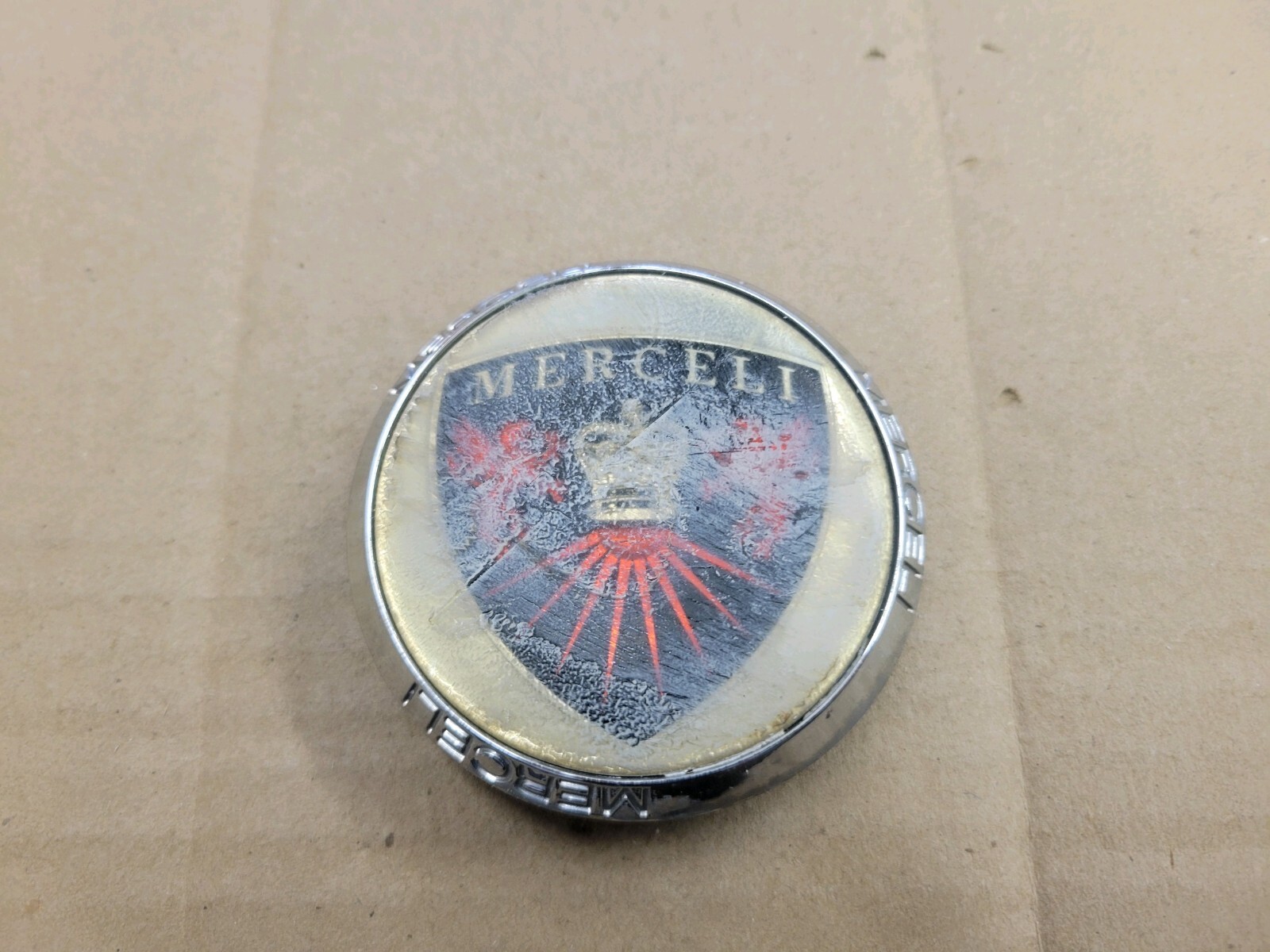 Merceli Aftermarket Wheel Rim 3" Gold Chrome Red Center Cap Hub Dust ...