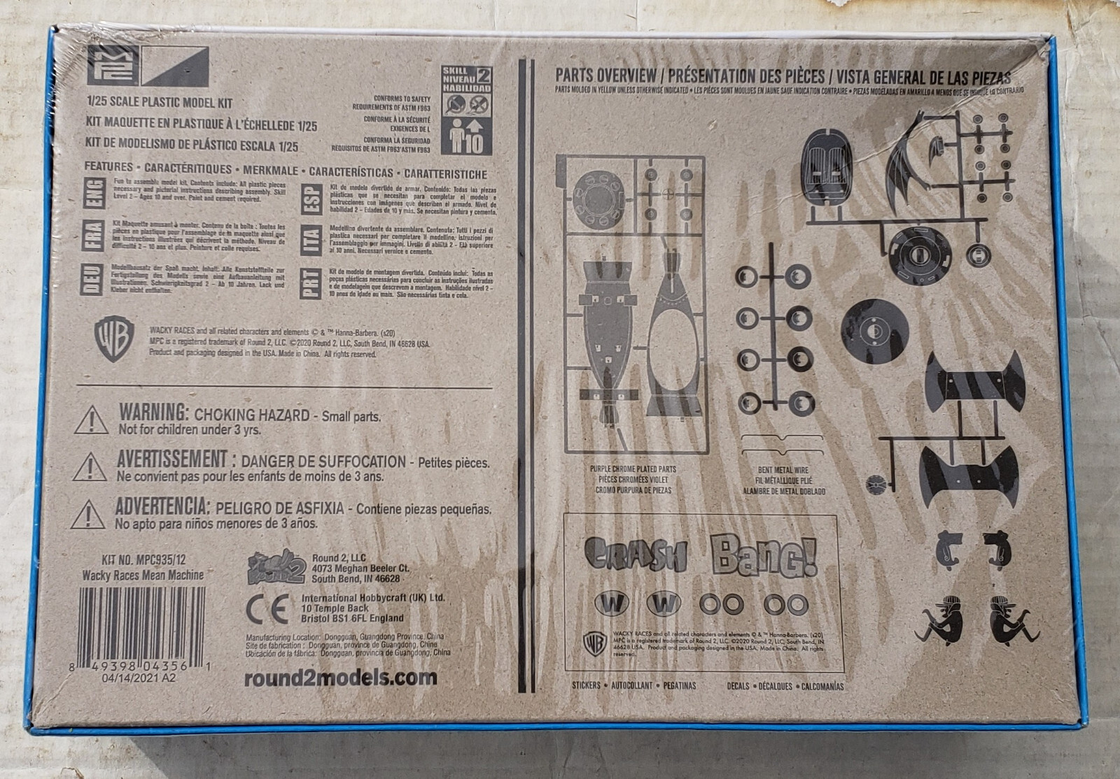 MPC Wacky Races The Mean Machine Snap Plastic Model Kit MPC935 1/25 ...