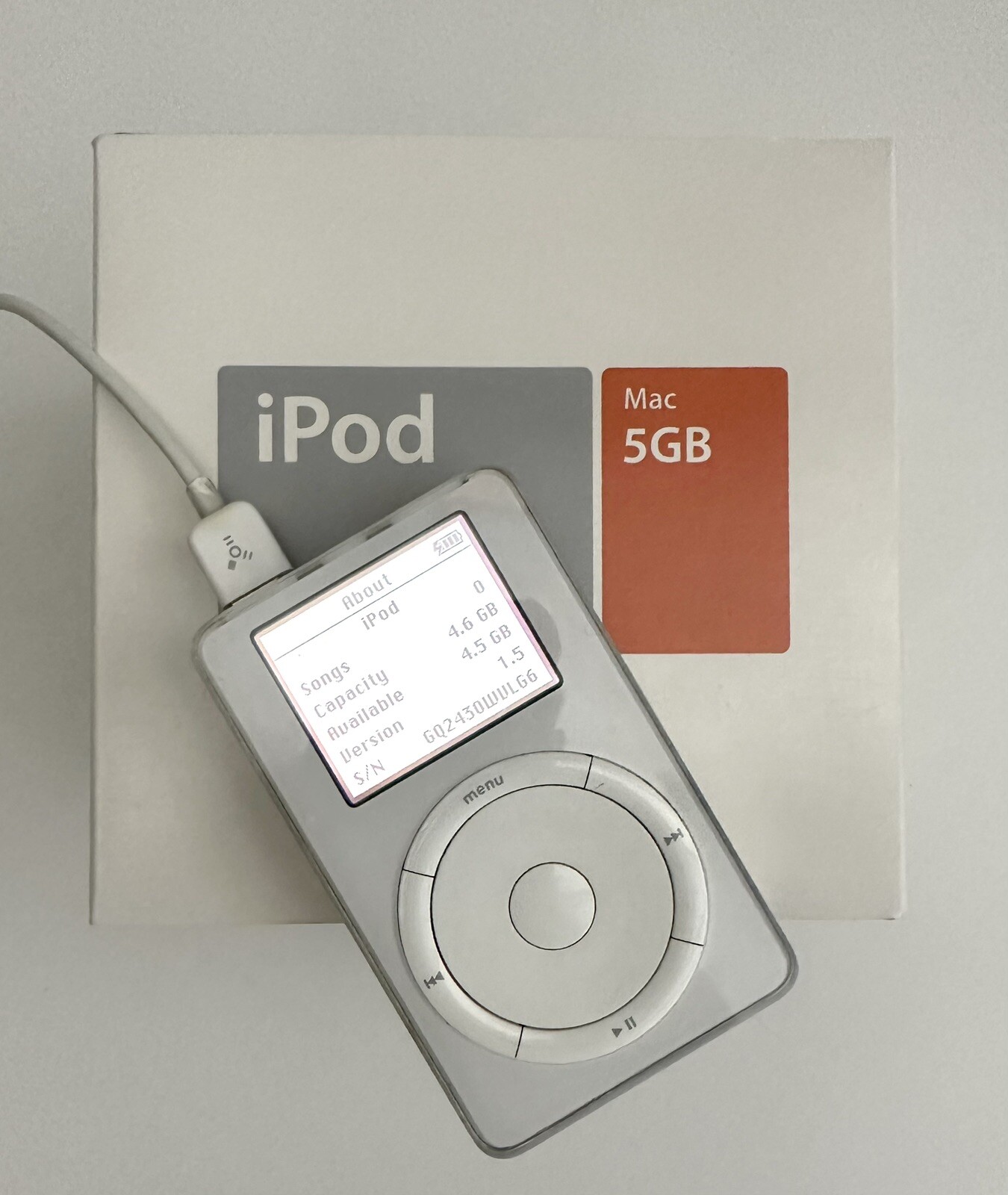 Vintage Apple iPod 1st Generation M8513LL/A White 5GB Original Box and ...