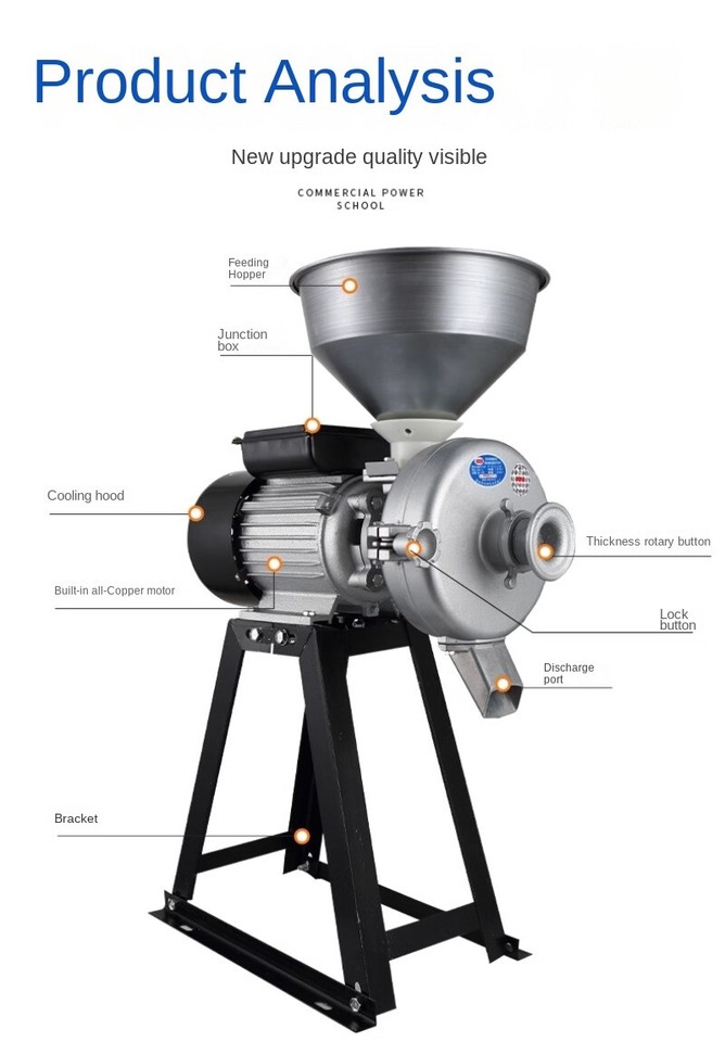 Commercial Multi-function Corn Pulverizer Wet & Dry Dual-purpose ...