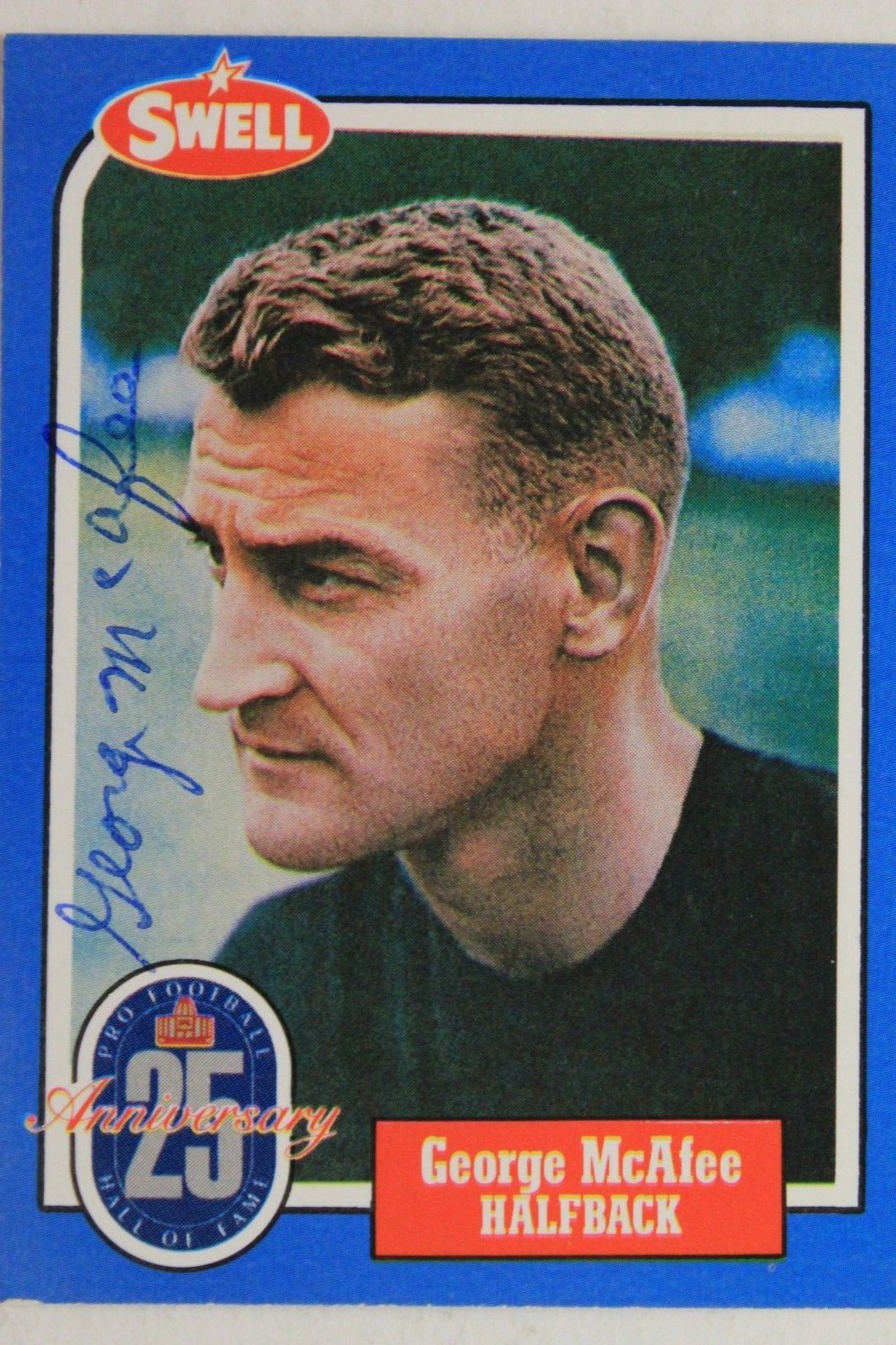 George McAfee Chicago BearsDuke HOF (d.09) 1988 Swell #78 Signed ...