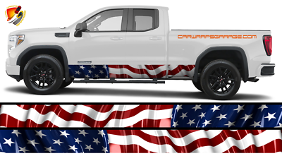 American Flag Rocker Panel Graphic Decal vinyl Wrap Kit for Truck ...