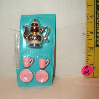 BARBIE REPRODUCTION REPRO INVITATION TO TEA POT CUPS ACCESSORY SET BY ...