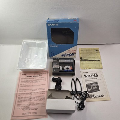 Sony WM-F65 Walkman W/BOX SUPER RARE, Cassette Player NOT Working W ...