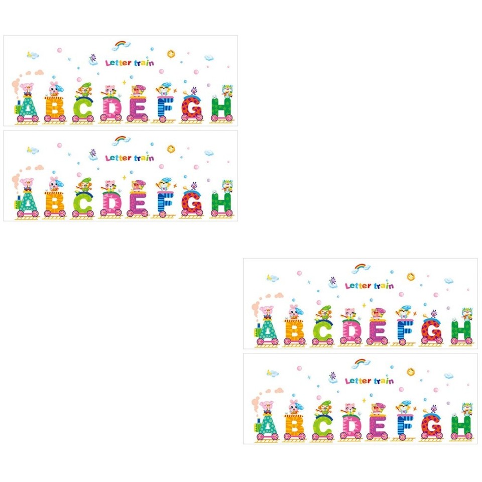 4 Sets Alphabet Sticker Educational Decals Decorative Stickers Learning ...