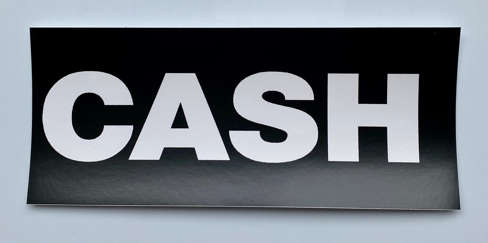 Cash Sticker Vinyl Decal Car Bumper Johnny Cash Country Rock 3" X 7 ...