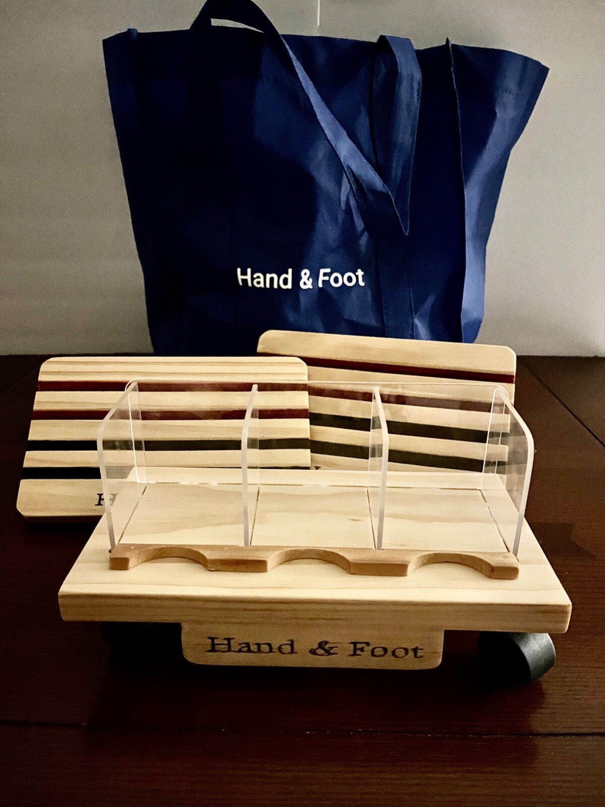 Hand and Foot card set: card trolley on wheels, book/canasta holders ...