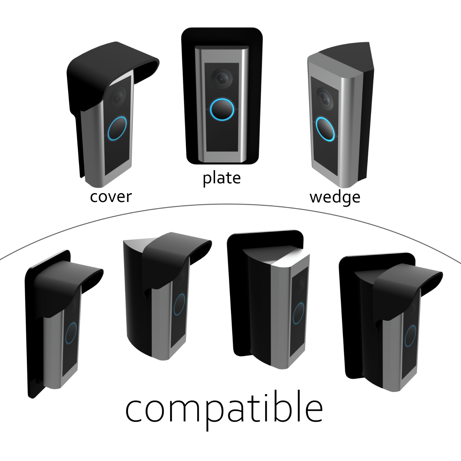 Ring Doorbell Pro & Pro 2 Rain Sun Cover V2 Hood Weather Shield Glare ...