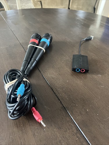 Set of 2 SingStar PS2 Microphones With The Singstar USB Dongle -Tested ...