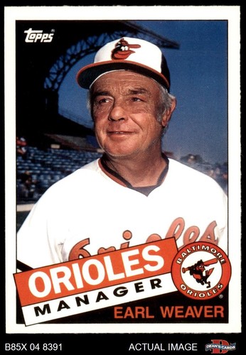 1985 Topps Traded #129 Earl Weaver T Orioles MANAGER HOF 7.5 - NM+ | eBay