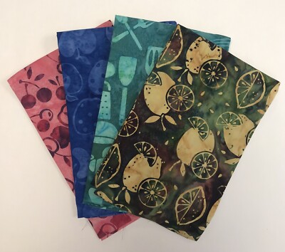 #BHYB-005 - (4) Half Yard Batik fabric bundle - 100% cotton | eBay