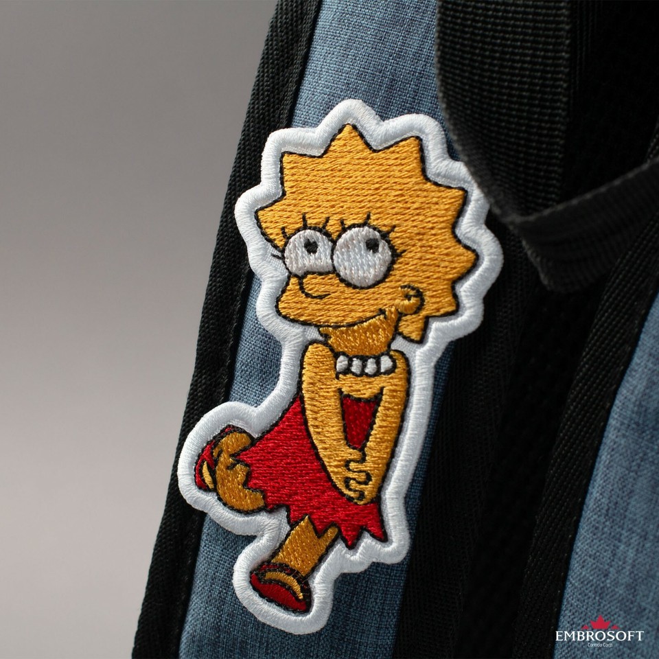 The Simpsons Lisa Simpson Cartoon Character Embroidered Patch Iron On 2 ...