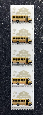 2023USA Additional Ounce Rate School Bus - Plate PNC Coil Strip of 5 | eBay