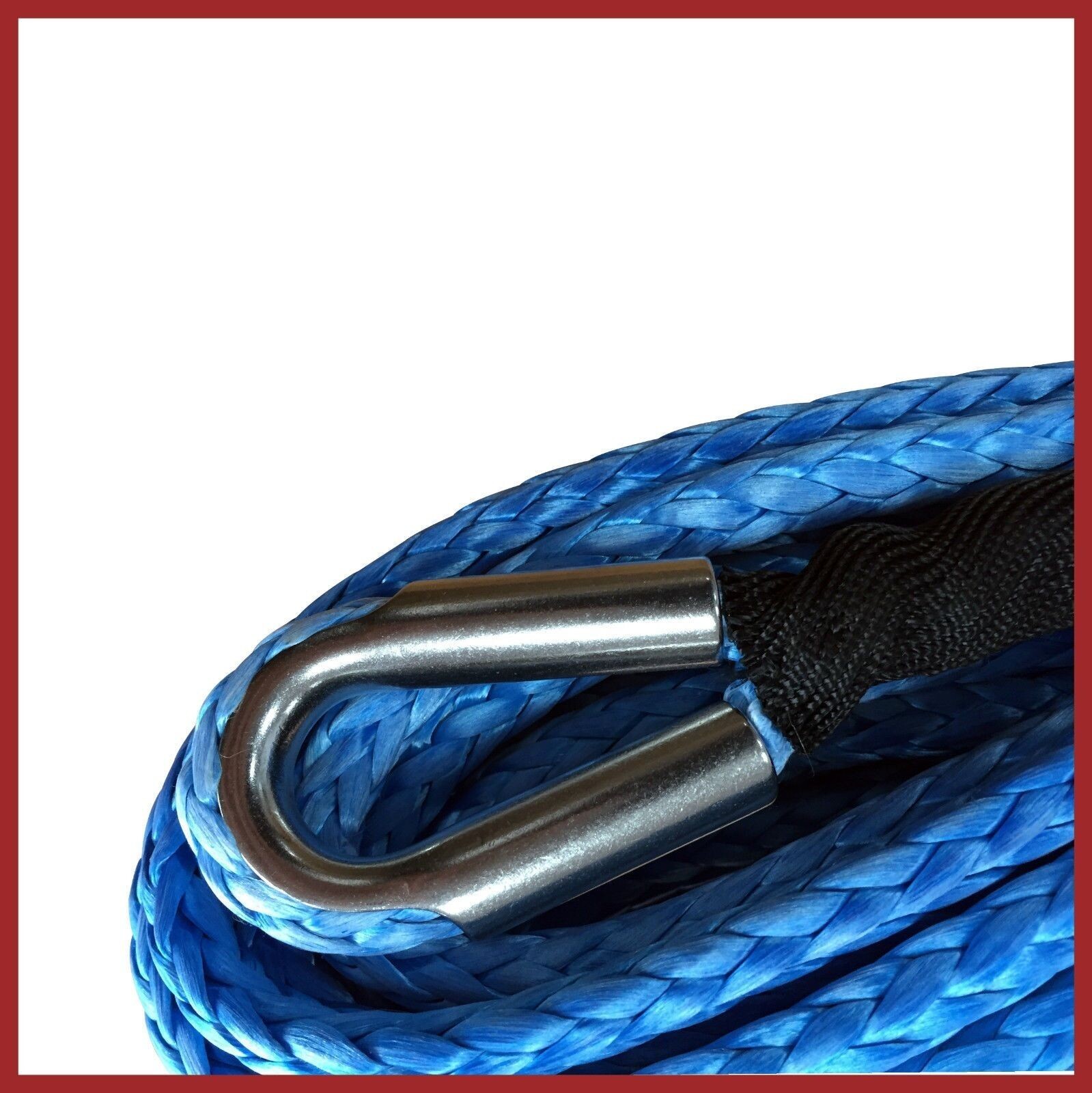 10mm X 30m Dyneema SK75 Winch Rope Aluminium Fairlead - Synthetic Cable ...