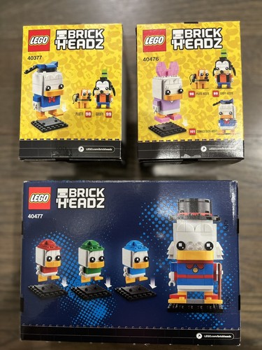 New LEGO BrickHeadz 40477 Scrooge & Huey, Dewey, Louie/40377 Donald ...
