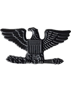 US Army Black Metal Subdued Rank Pair - O6 Colonel (COL) | eBay