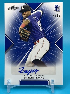 2021 Leaf Perfect Game Bryant Zayas Blue Autograph # /15 Boston Red Sox ...