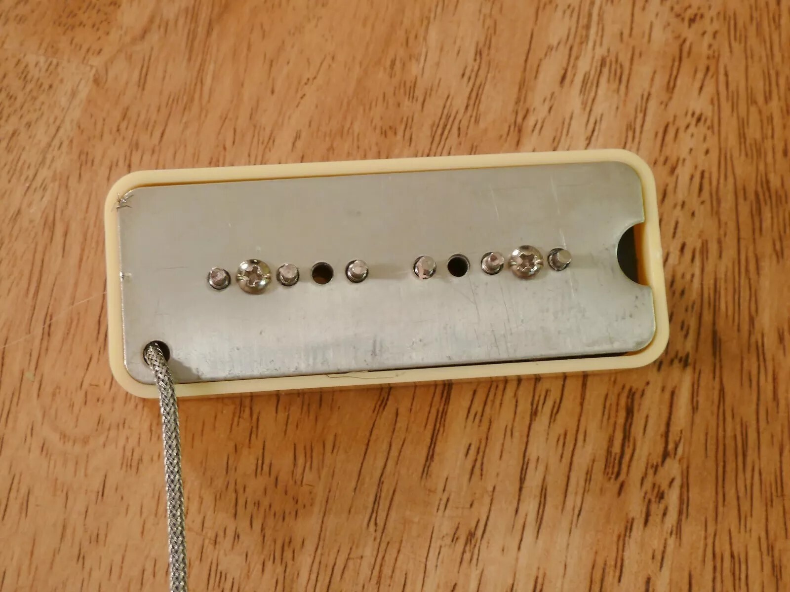 P90 SOAP BAR NECK PICKUP CREAM ALNICO 2 MAGNET VINTAGE TONE NICKEL ...