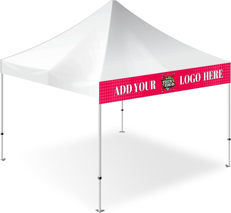 Custom Tent Banner and Valance with Logo Customize fit for Canopy Tent ...