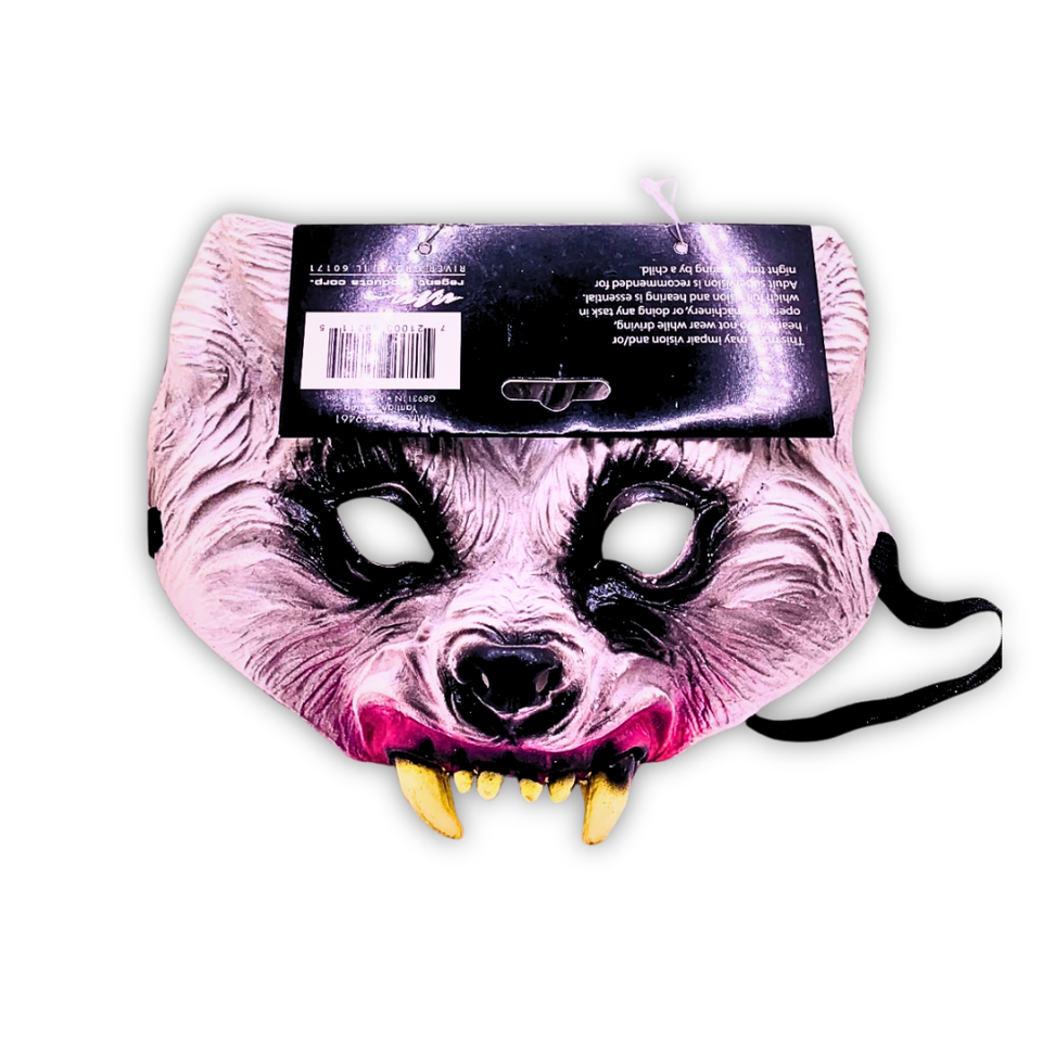 Werewolf Half Face Mask for Halloween | Scary Monster Costume Accessory ...
