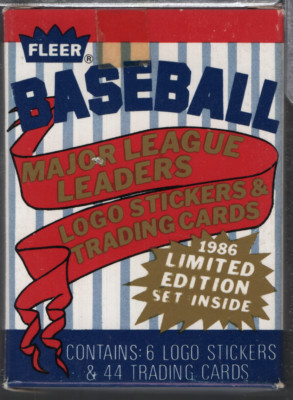 1986 Fleer MLB Leaders Stickers and Cards Complete Set Opened NM/MT ...