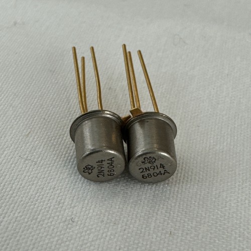 2 X 2N914 Transistor 3-Pin Gold Pins New Lot Quantity 2 Texas ...