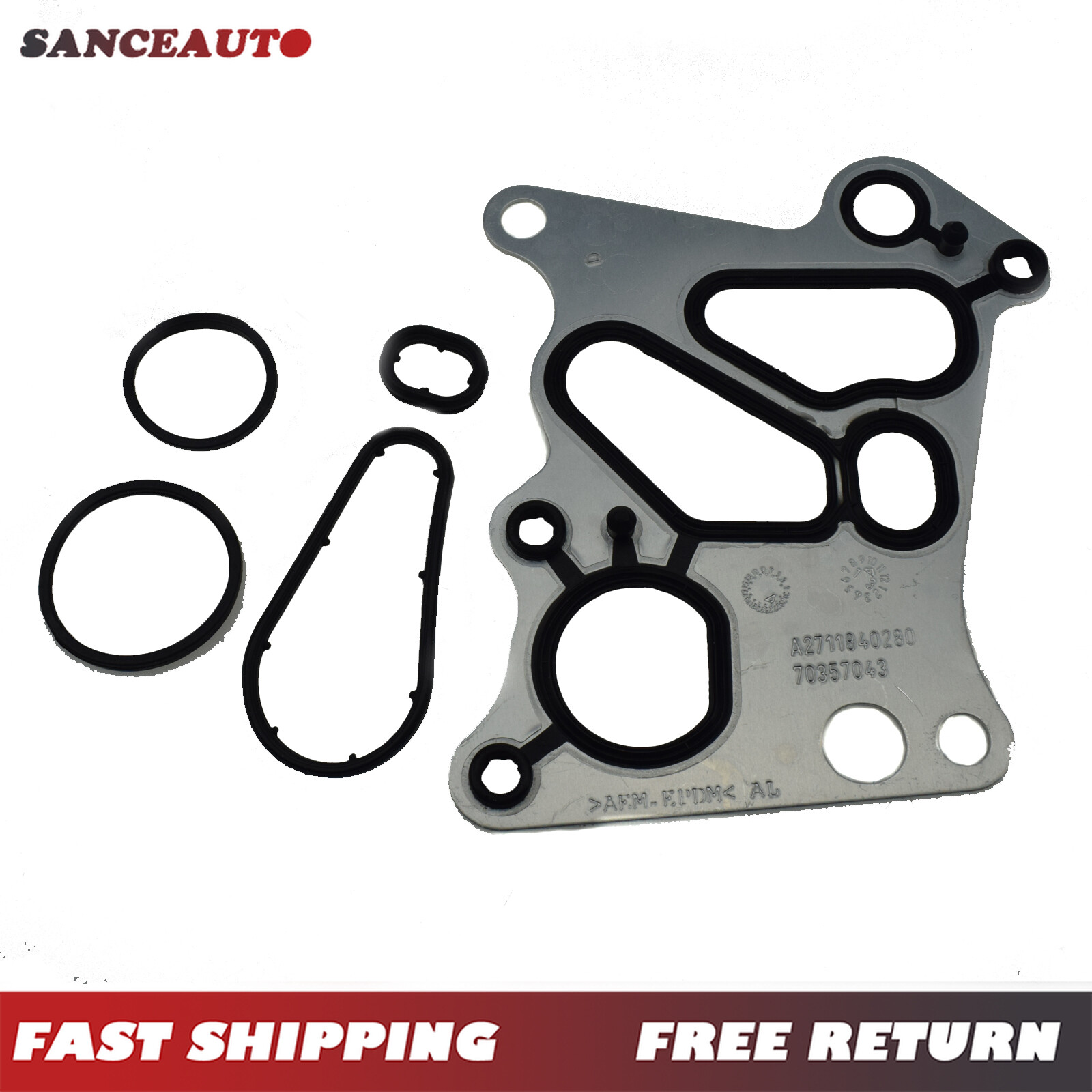 Oil Filter Housing Seal Seals Kit 2711840280 Fit 08-14 Mercedes E200 ...