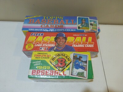 1989 Topps Fleer Bowman Baseball Complete Set Boxes Factory Sealed Lot ...