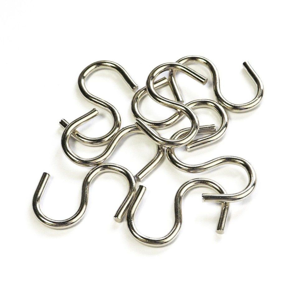 Mini S Hooks Connectors S Shaped Wire Hook Hangers 100pcs Hanging Hooks ...