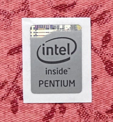 Intel Pentium Inside Gray Silver Sticker 12 x 16mm 2013 Haswell Badge ...