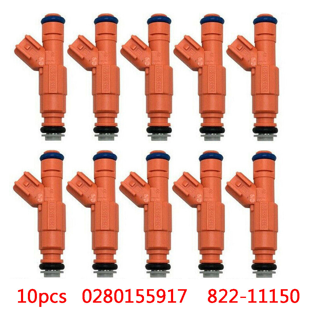 10PCS Fuel Injectors Fits For 2000-2004 Ford Excursion 6.8L V10 F-250 F ...
