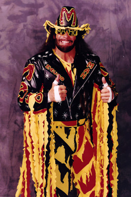 Macho Man Randy Savage Black Red Yellow Costume Wrestling Poster | eBay