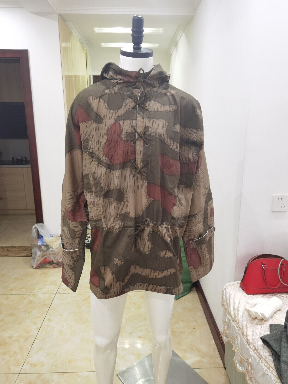 GERMAN ARMY TAN&WATER CAMO REVERSIBLE FIELD SMOCK JACKET WWII REPRO ...
