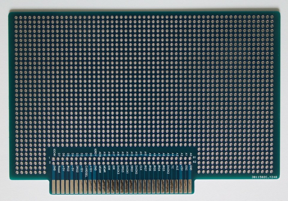 ISA 8-bit Prototype board PC XT 8088 EXTENDED PCB | eBay