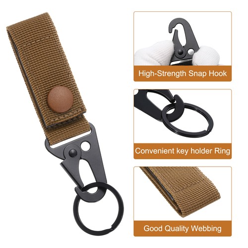 Duty Belt Key Holder, 4Pcs - Nylon Strap with Snap D-Sharp Clip Key ...