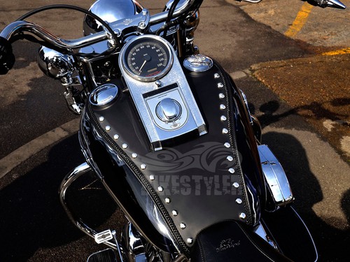 Np) BS HARLEY SOFTAIL FATBOY HERITAGE DELUXE LEATHER TANK Cover Panel ...