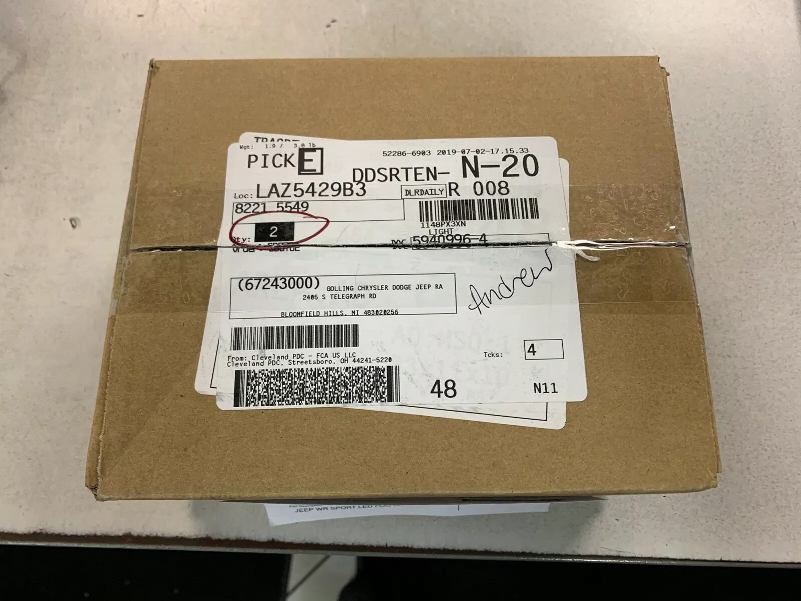 Genuine Mopar Light-Fog 82215549 Fits 18-24 JL Wrangler &20-24 Jeep ...