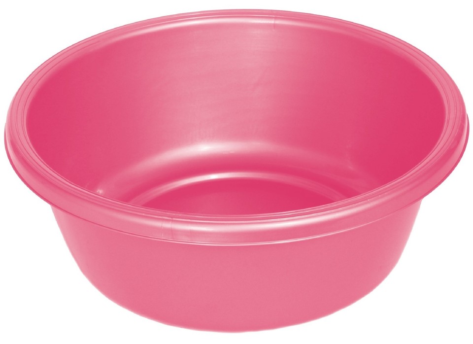 Small Round Plastic 3 Qt Wash Basin Dish Pan, Laundry Pan, Cleaning ...
