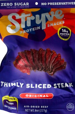 Stryve Thinly Sliced Steak Original Flavor Air-Dried Beef, 8 Ounce | eBay