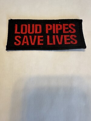 HARLEY DAVIDSON INDIAN HONDA MOTORCYCLES LOUD PIPES SAVE LIVES IRON ON PATCH | eBay