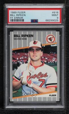 1989 Fleer Billy Ripken (FF on Bat Knob) #616 PSA 9 MINT | eBay