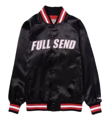 Nelk Boys Full Send Happy Dad Black Satin Jacket Size Small Men’s NWT ...