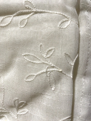 JCP INGALS SHEER EMBROIDERY IVORY GROMMET CURTAIN PANEL 50" X 108 ...