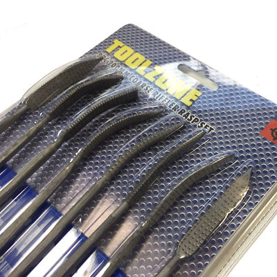 Toolzone 8Pc Riffler Wood Rasp Double Ended Coarse Rifler Files Set ...