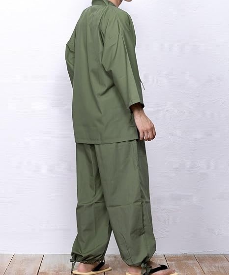 KYOETSU Japanese SAMUE Men's Traditional work Kimono wear Green | eBay