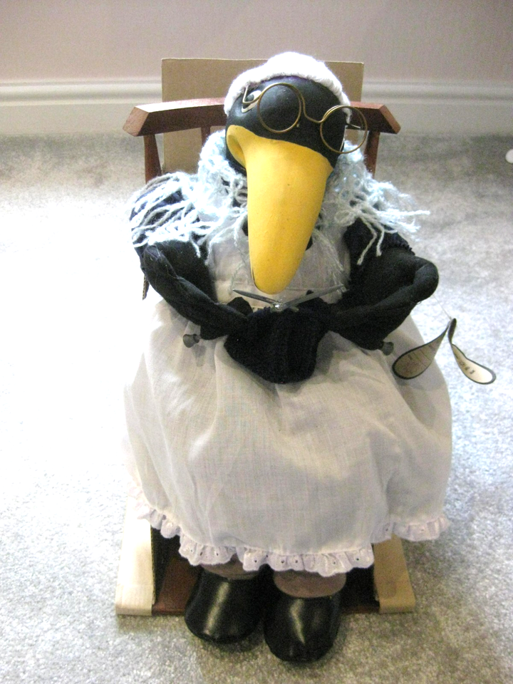 Nora The Grandma Crow in Rocking Chair, Stone The Crows Collection ...