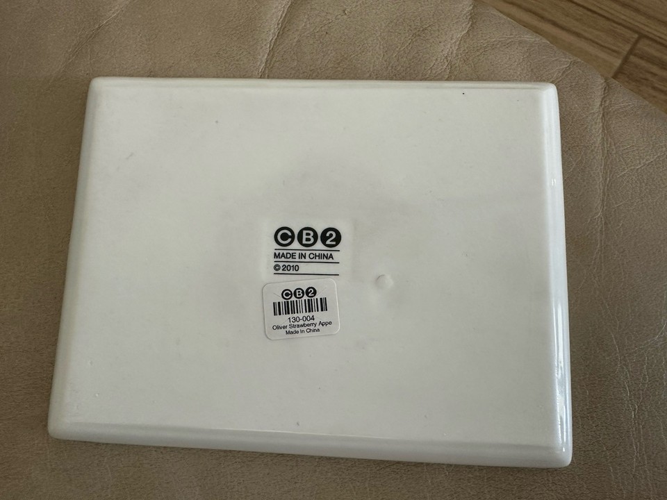 CRATE BARREL CB2 OLIVER Strawberry Appetizer Snack Plate Retired | eBay