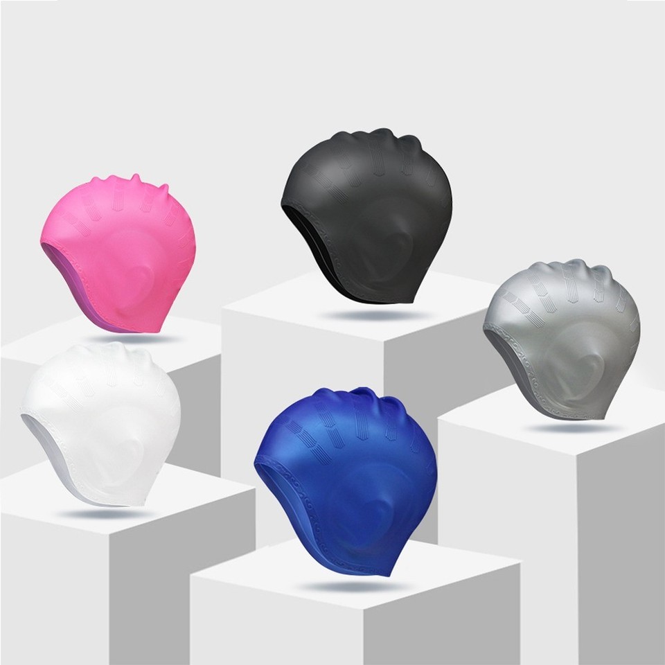 Long Hair Protect Swimming Cap Ear Protection Elastic Size Swimming ...
